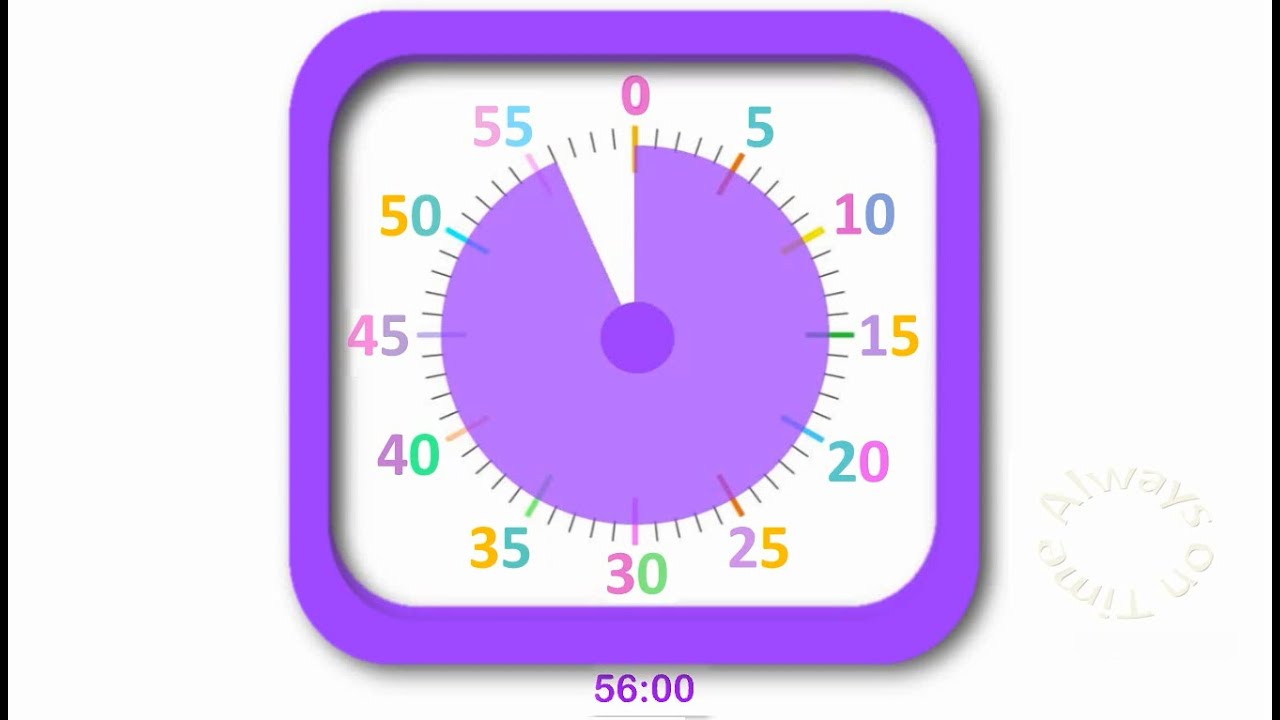 56-minute visual timer with countdown - YouTube