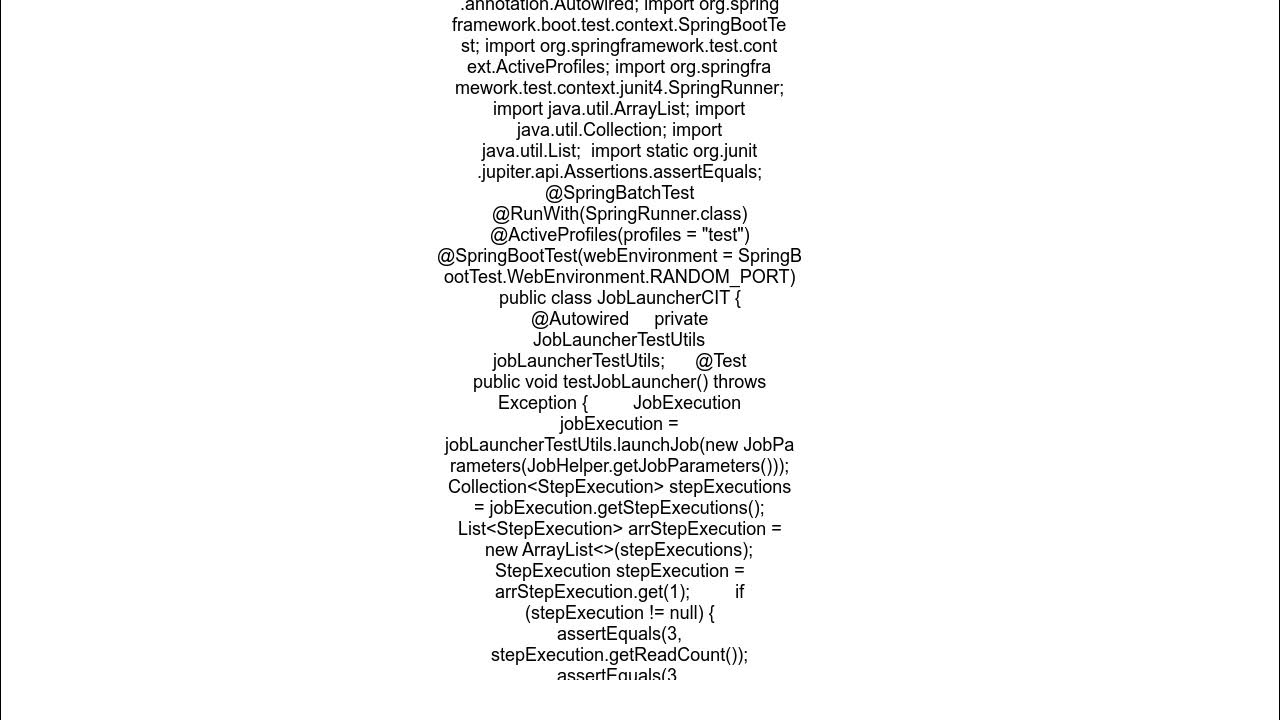 spring batch spring boot java config test cases - YouTube