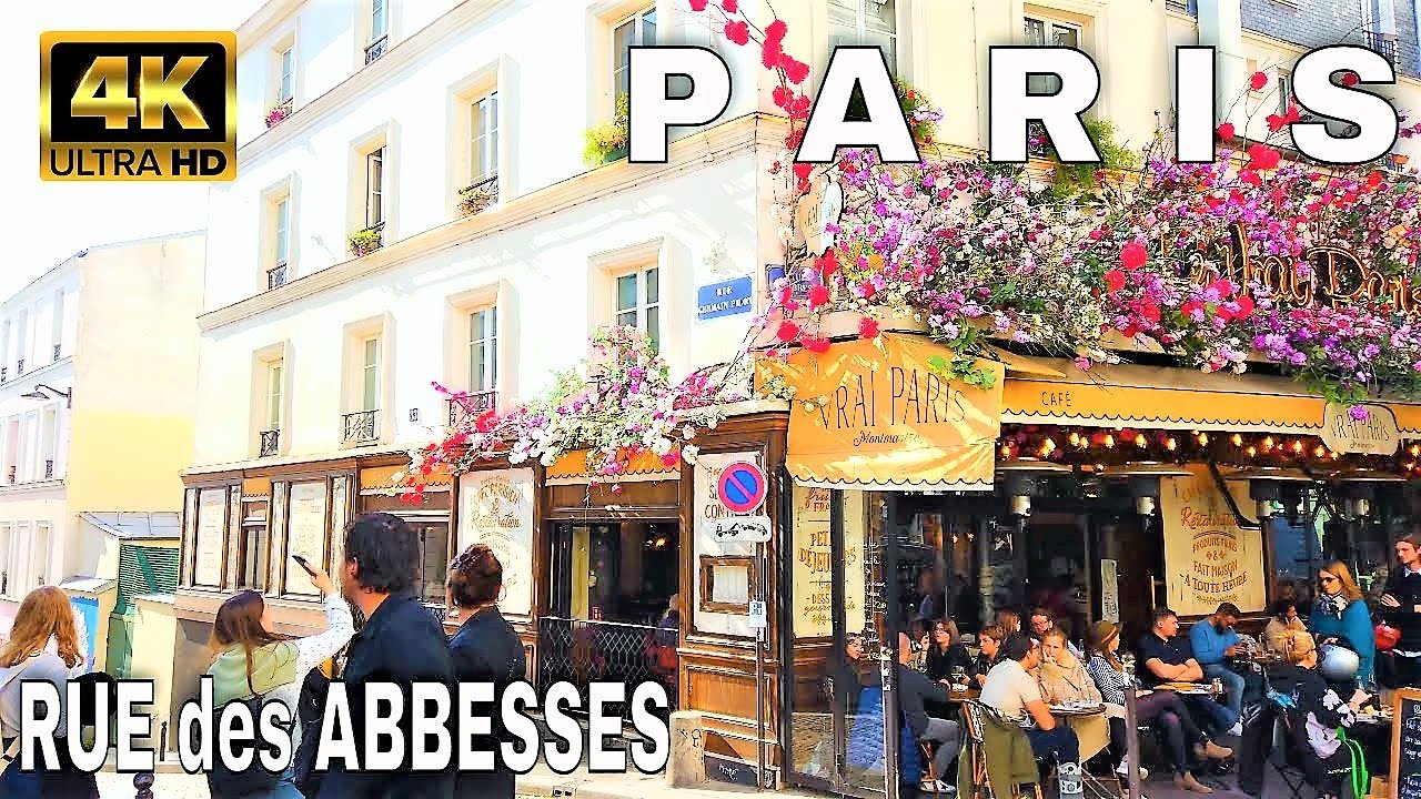 【4K】🇫🇷Rue des Abbesses - Paris Walking Tour - October 2021 - YouTube