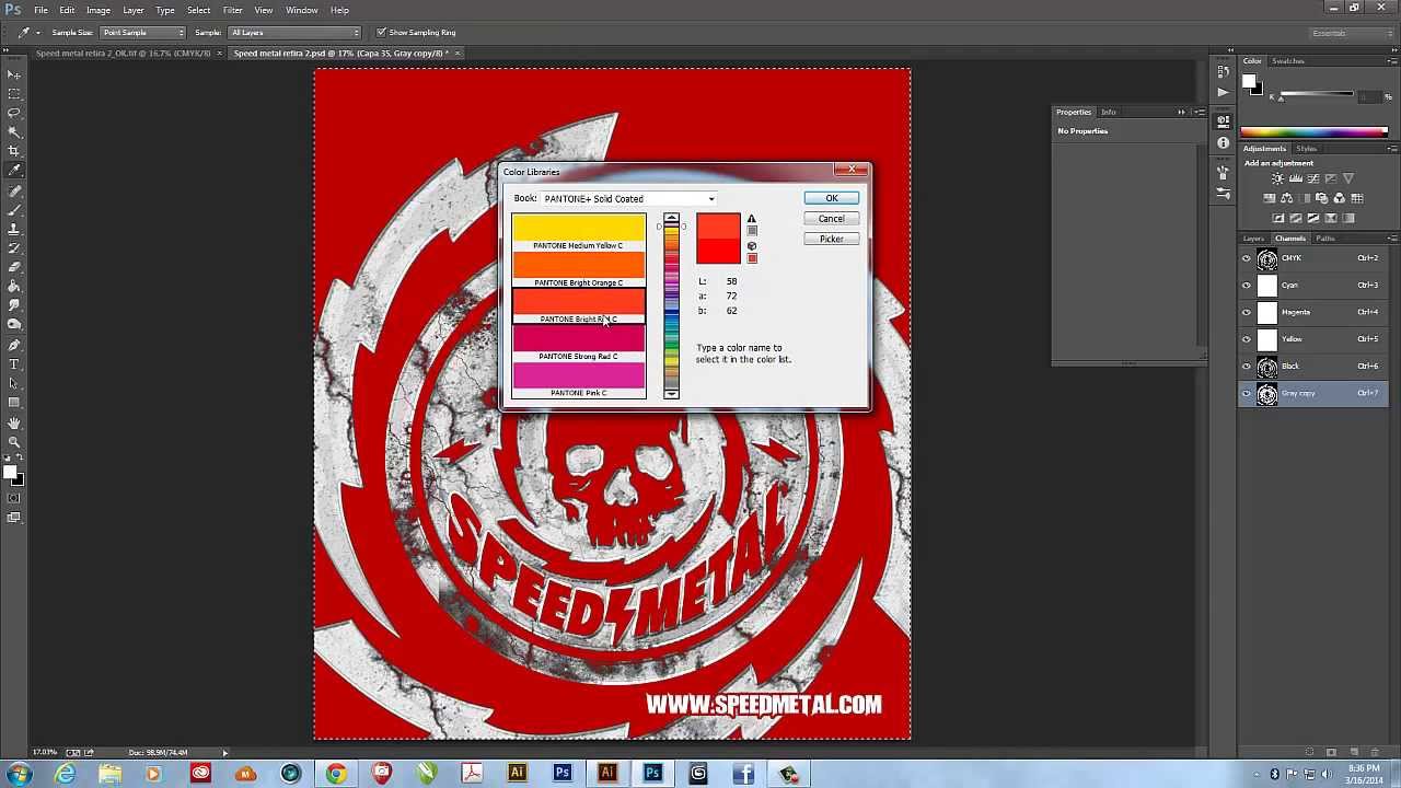 Tutorial Photoshop CC Black con Respaldo Spot Channel (Flexo Prepress) - YouTube