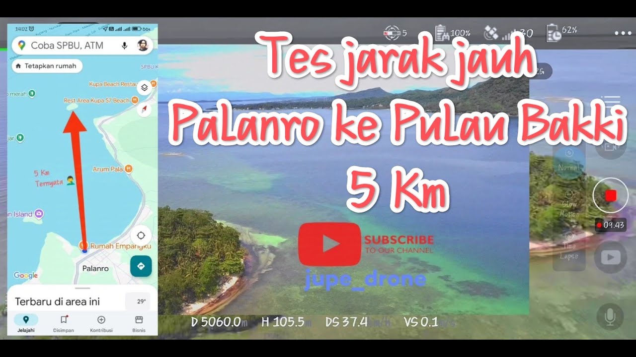 Terbang Jarak Jauh dari Palanro ke Pulau Bakki, Barru. By: jupe_drone ...