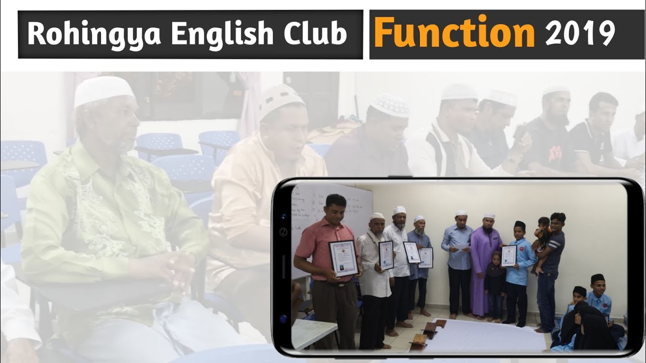 Certificate giving function on Rohingya English Club in 2019 - YouTube