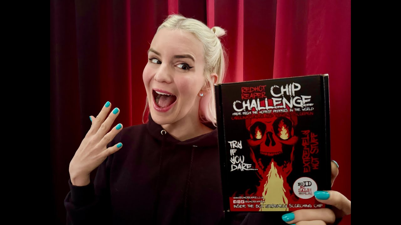 Taking on the World's Spiciest Chip: RED HOT REAPER ONE CHIP CHALLENGE ...