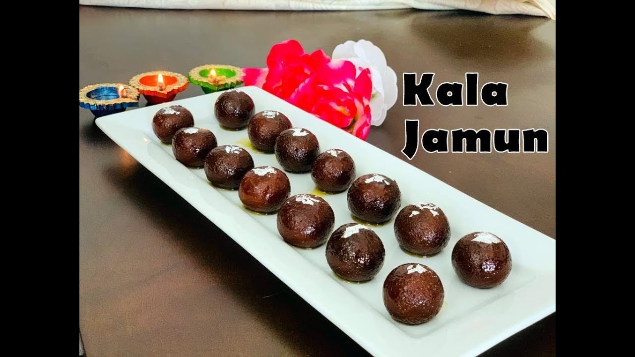 Kala Jamun | Diwali Special Sweet | Black Jamun with Milk Powder ...