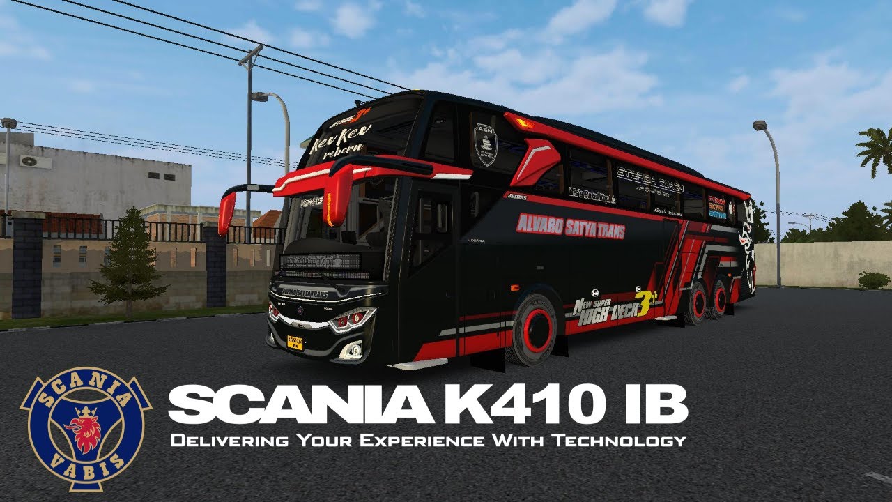Livery ALVARO SATYA TRANS, mod terbaru asxfm jb3 Scania k410ib - YouTube