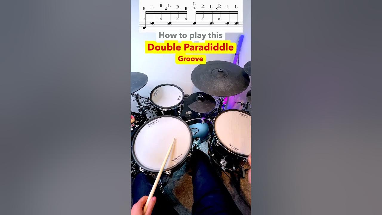 Double Paradiddle Groove - DRUM LESSON - YouTube