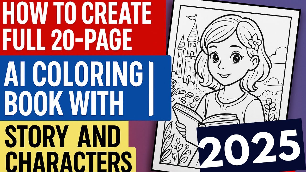 How to Create a Full 20-Page AI Coloring Book with Story and Characters ...