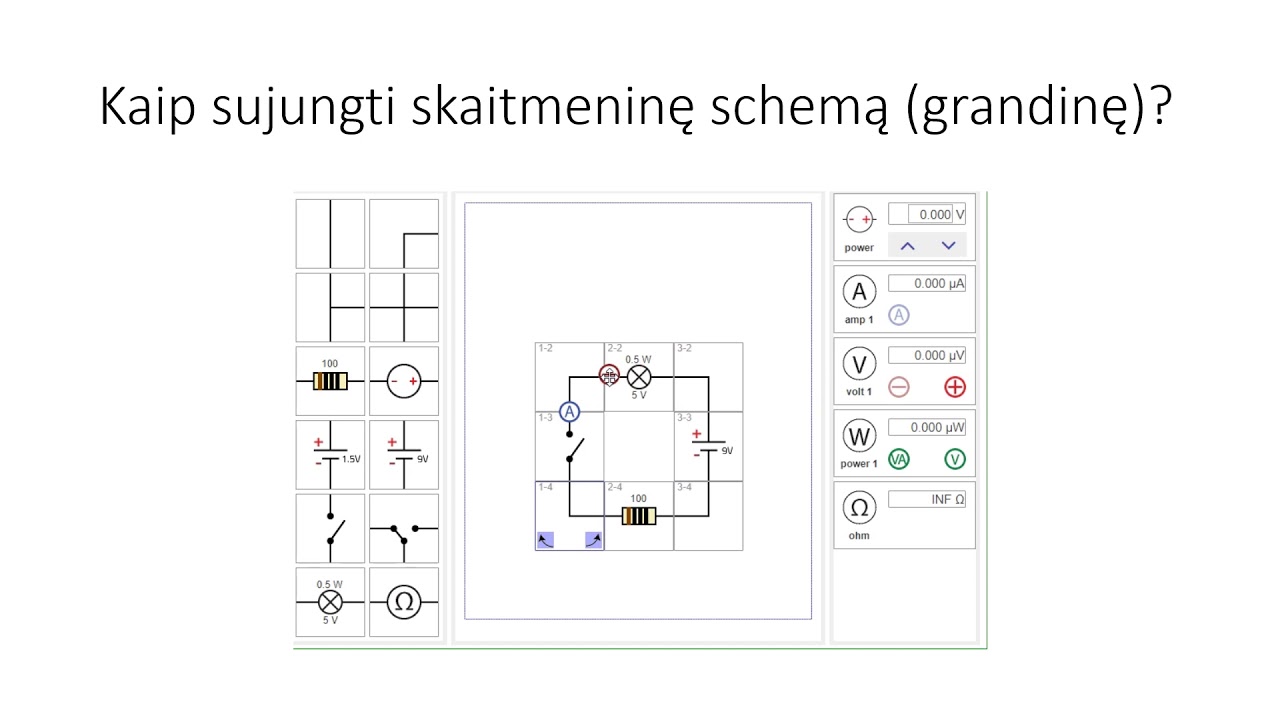 7 kl Elektros schema. Skaitmeninė priemonė. Fizika - schemų braižymas ...
