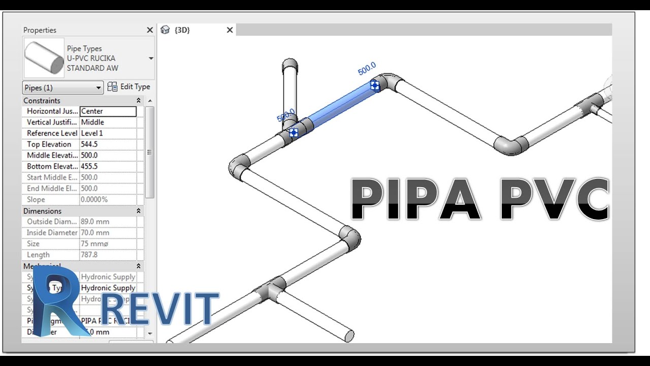 Membuat Pipa PVC - Belajar Revit MEP - YouTube
