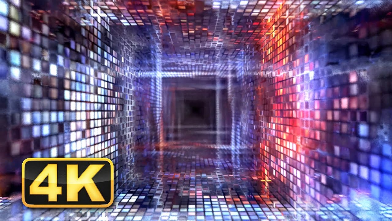 4K Abstract Fantastic Tunnels Traveling. Relaxing Screensaver. Video ...