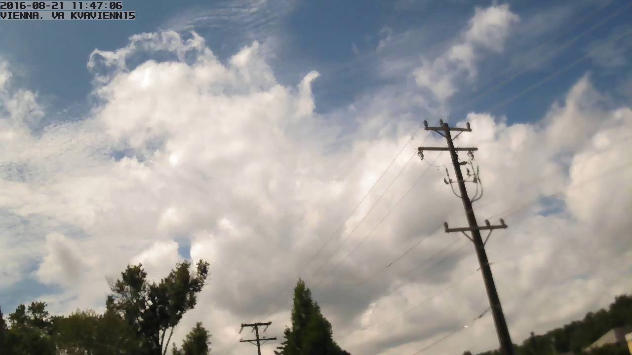 August 2016 Weather Time Lapse, Vienna, VA - YouTube