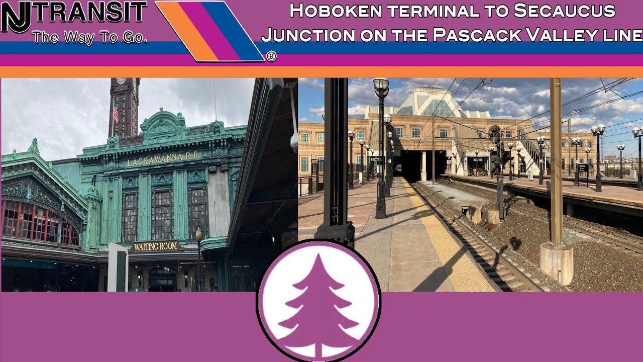 Hoboken terminal to Secaucus Junction on the Pascack Valley line - YouTube