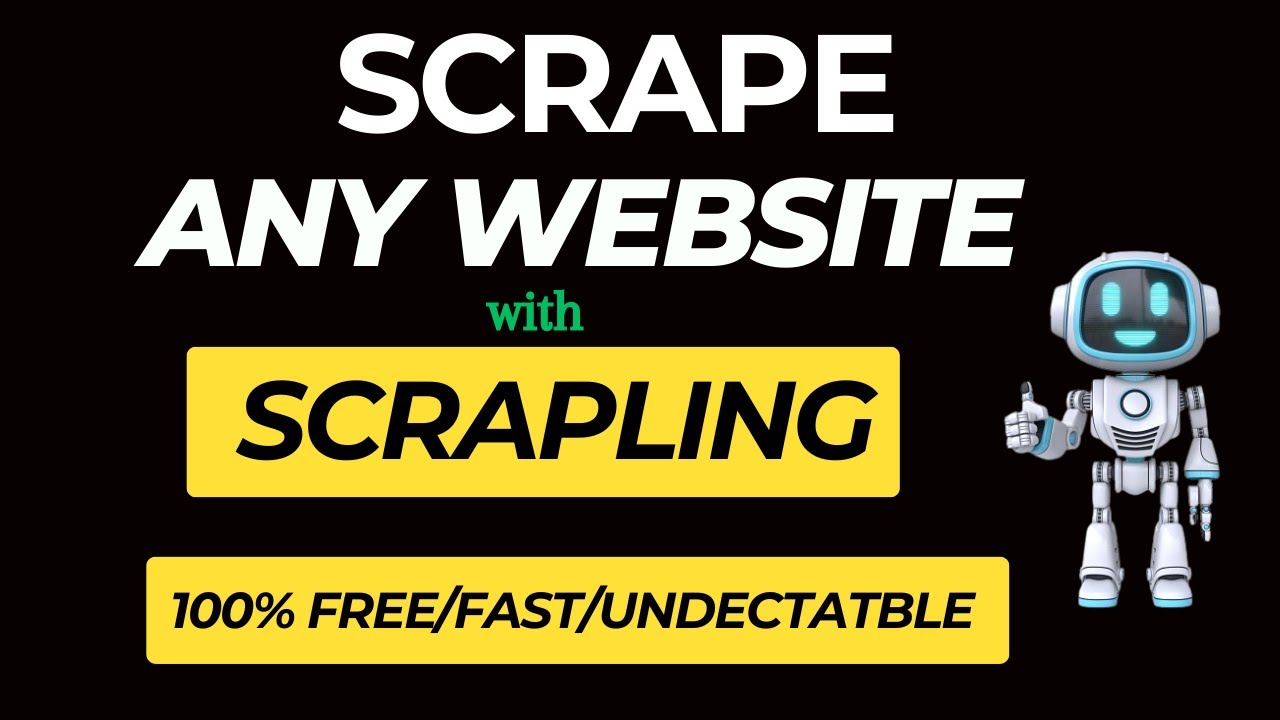 Scrapling: FASTEST and Undetectable Free Web Scraping Library| FULLY ...