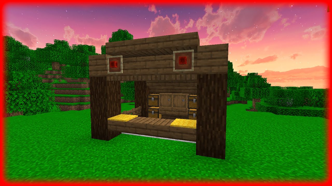 How to Build a Simple Shop in Minecraft - YouTube