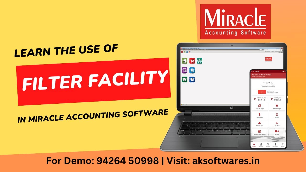 Learn about the FILTER FEATURE of Miracle Accounting Software Hindi ...