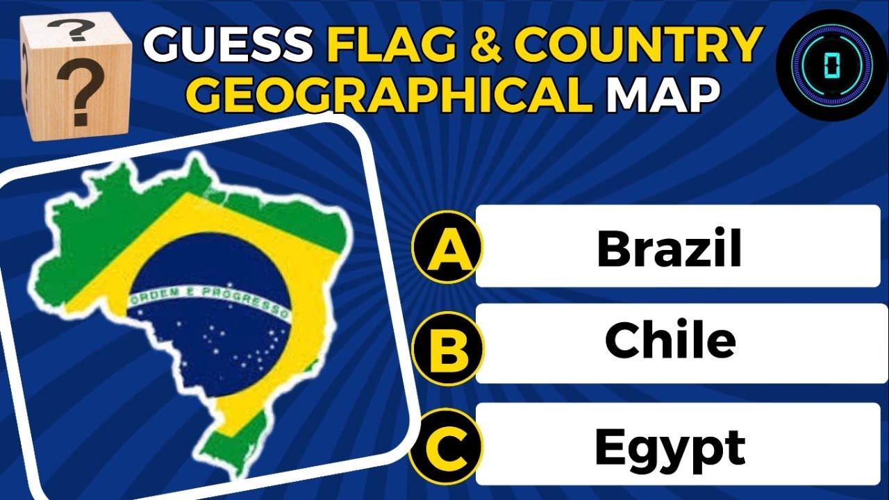 Guess The Country on The Map and flag | Geography Quiz Challenge#3 ...