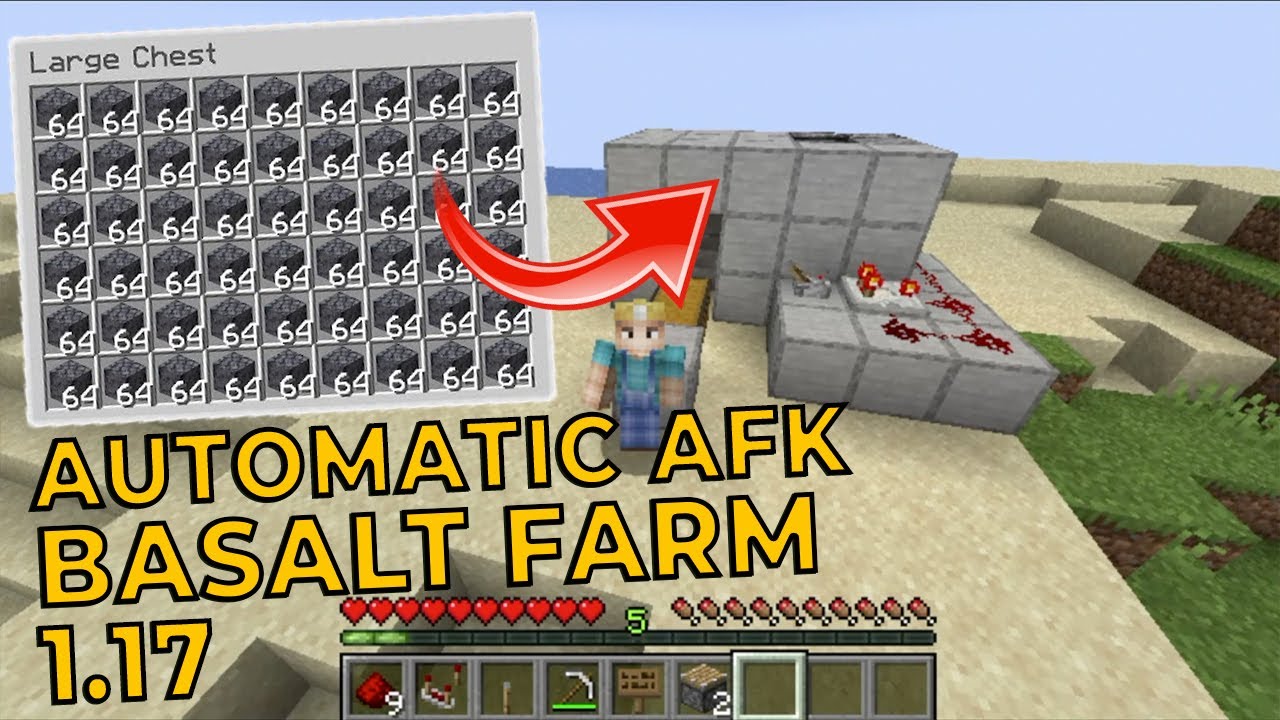 Minecraft basalt farm AFK Tutorial - Minecraft 1.17 farms - YouTube