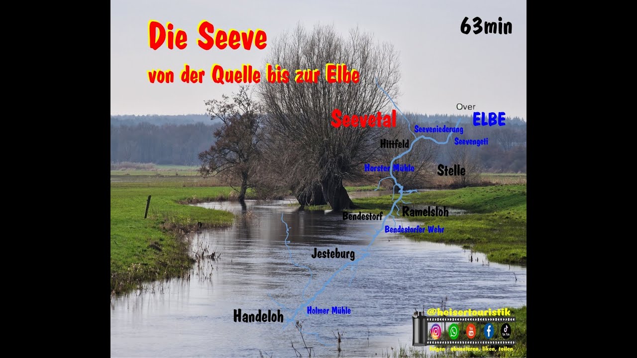 Die Seeve von der Quelle Nähe Handeloh bis zur Elbe - YouTube