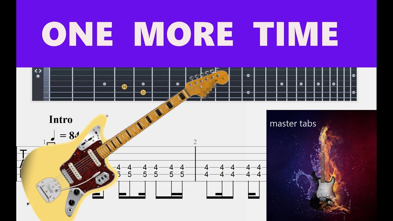 ONE MORE TIME |#blink182#| Guitar Tab | #Mastertabs# ...