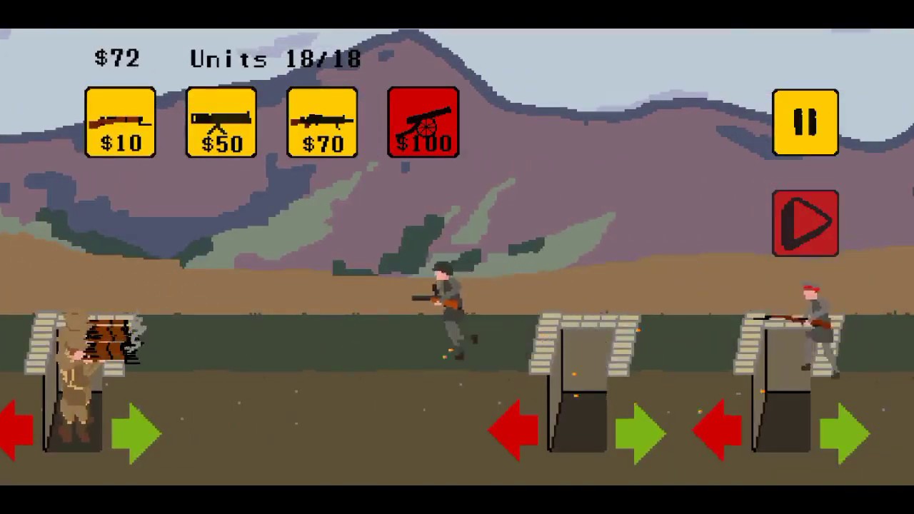 Pixel Trench : Solving Level 18 by Full Rifle Charge - YouTube