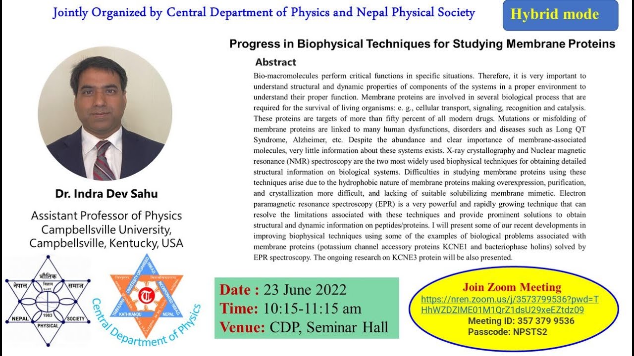 NPS and CDP Talk June 23 2022 Dr Indra Dev Sahu - YouTube