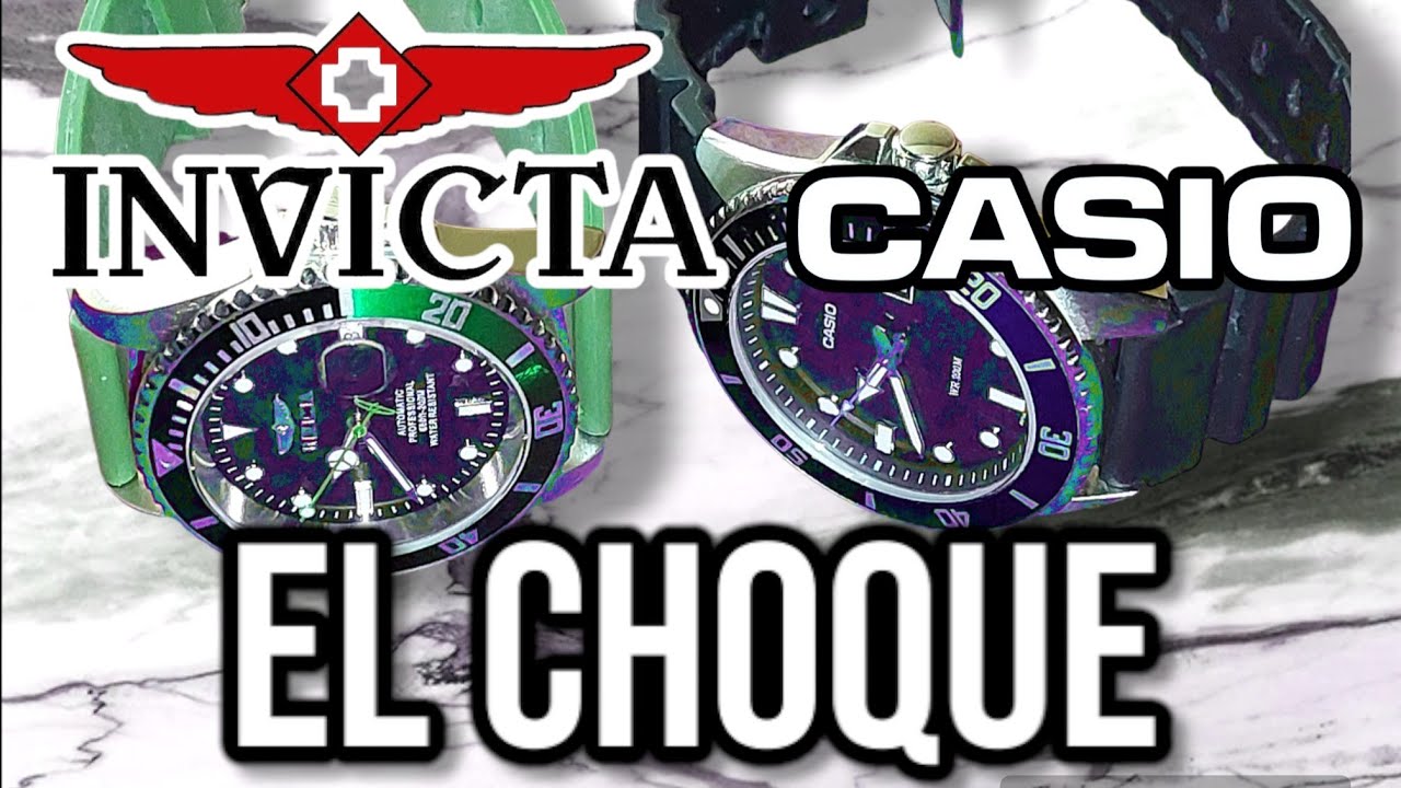 GRAN 🥊BATALLA RELOJES CASIO DURO | INVICTA PRODIVER. ¿Cual Preferir ...
