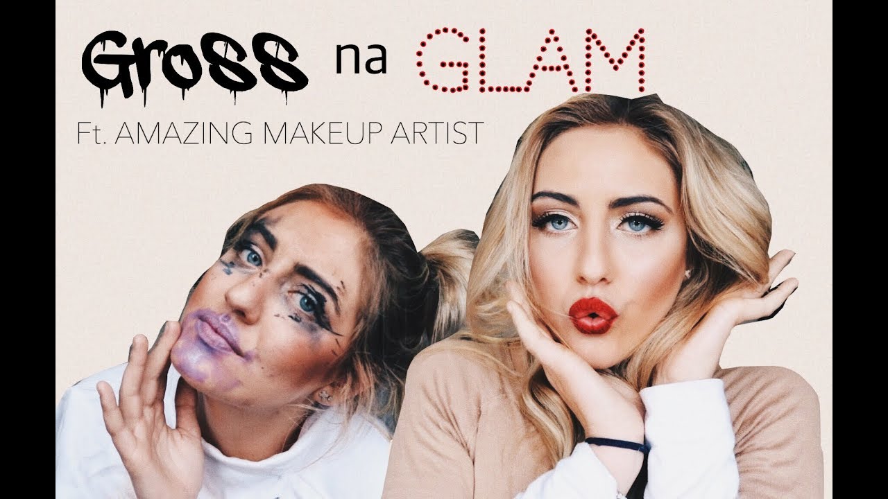 Hilarious makeup challenge to GLAM makeup (feat AMAZING makeup artist ...