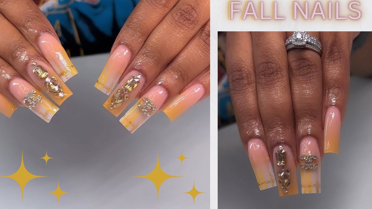 FALL NAILS | GEL POLISH OMBRÉ | ENCAPSULATED NAIL SET - YouTube