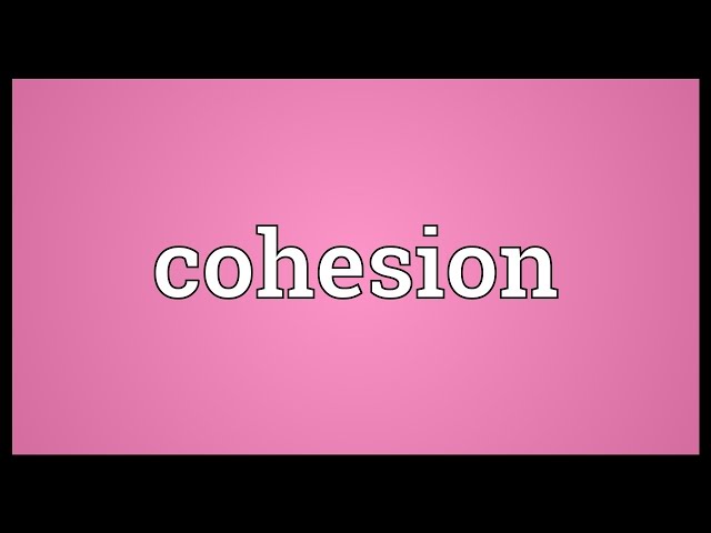 Cohesion Definition Cohesion Definition