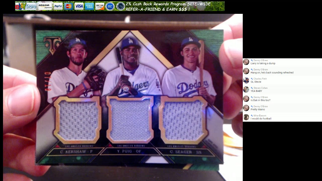 2016 Topps Triple Threads 9 Box Case Break Hank Aaron Ruby Auto 1 of 1 ...