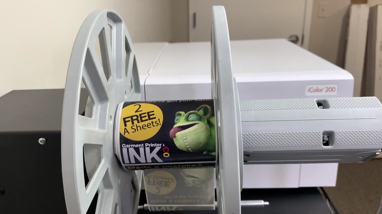 iColor 200 Label Printer with rewinder - YouTube