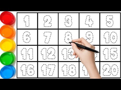 How to Draw & Paint Numbers 1-10 | Easy 1234 Drawing for Beginners ...