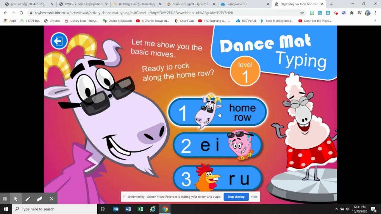 Dance Mat Typing Introduction - YouTube