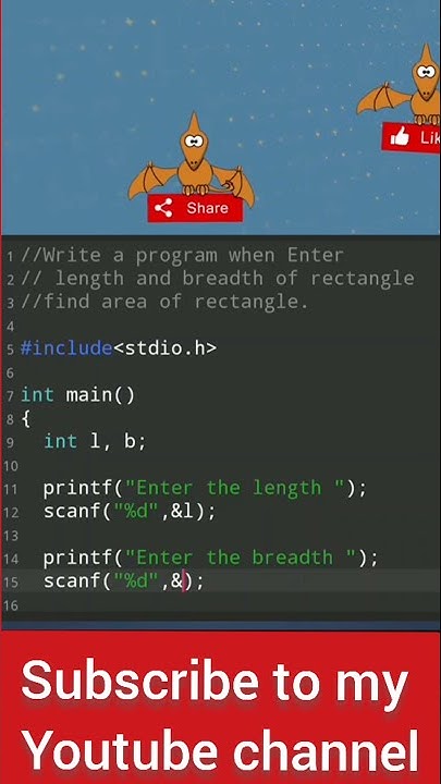 Write A C Program To Enter Length And Breadth Of Rectangle And Find Area Shorts Harrybhai 