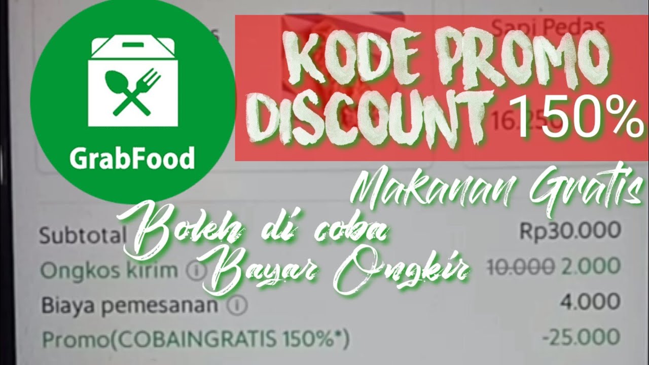 Promo GRAB food Terbaru || Makanan Gratis - YouTube