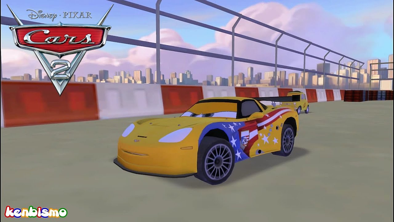 Jeff Gorvette race at Runway Tour, Cars 2 The Video Game PC Gameplay ...