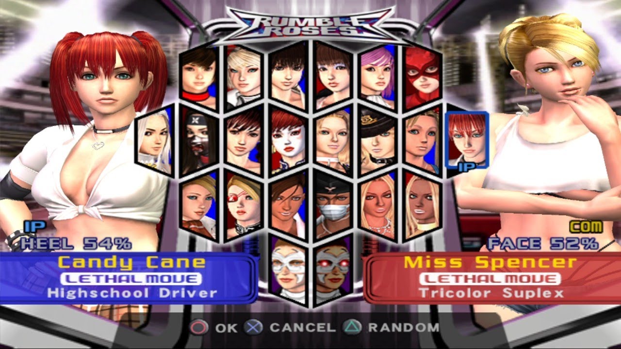 ランブルローズ キャンディ・ケインvsスペンサー先生 OHM Rumble Rose Candy Cane vs Miss Spencer ...