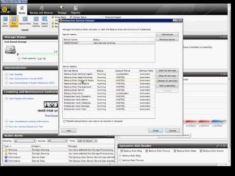 How to start, stop and edit the Backup Exec 2012 services - YouTube