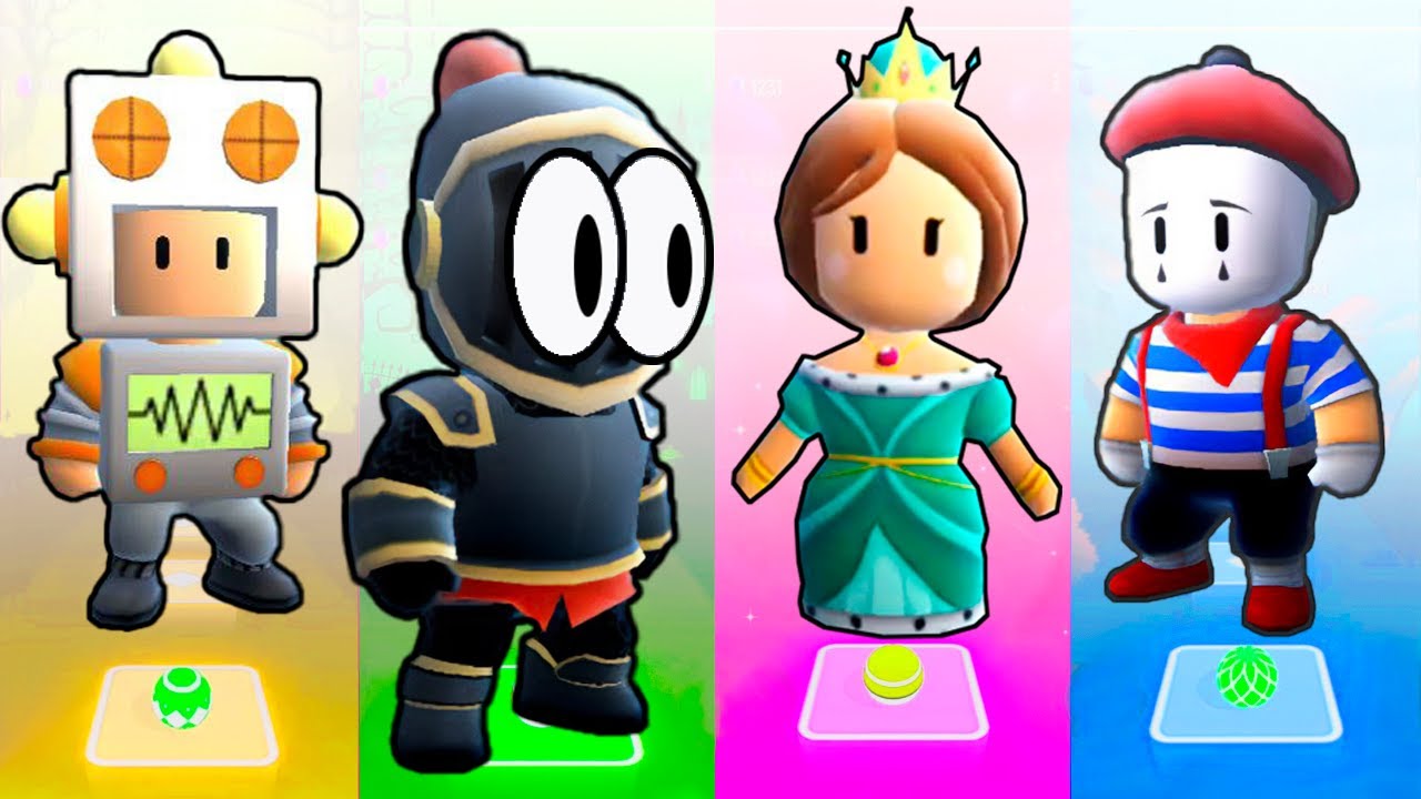 🔥Stumble Guys play Tiles hop: EDM RUSH 🔴MR.STUMBLEBOT🆚BLACK KNIGHT🆚 ...