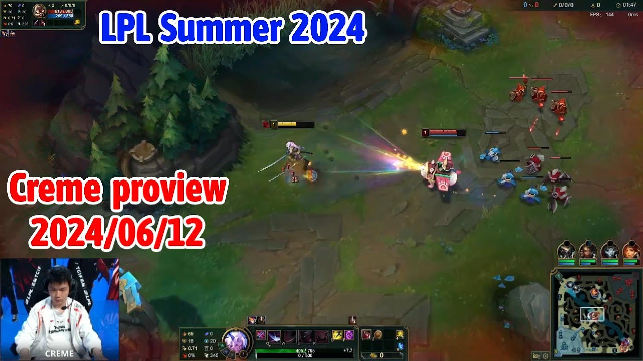 Creme proview 2024/06/12 yone corki LPL summer | TES Creme 第一视角 - YouTube