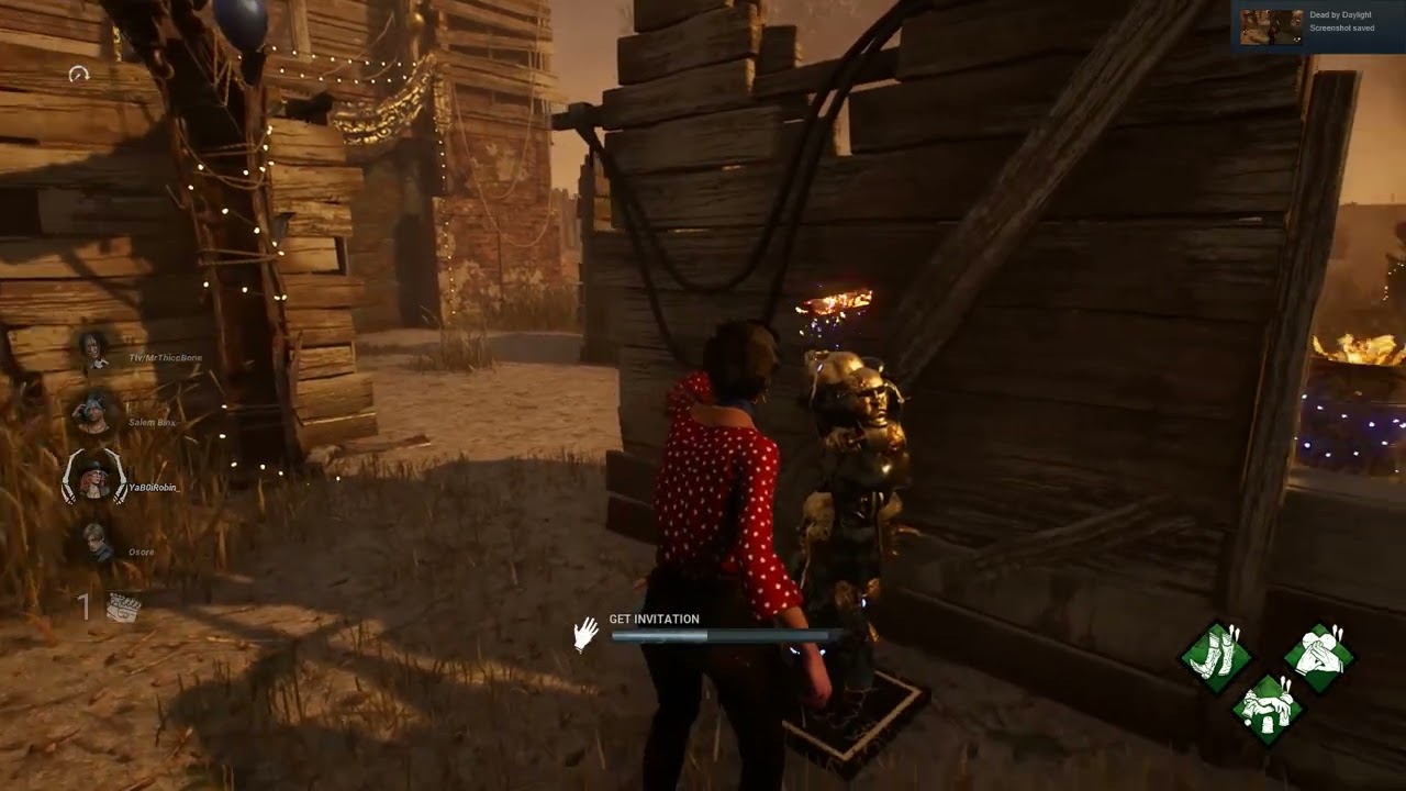 Getting invitation from the tiki statue for mask rewards in dbd 6th ...