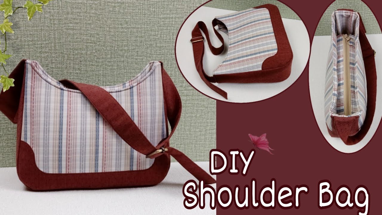 DIY Cara Membuat Tas/Shoulder Bag/Tutorial & Pattern - YouTube