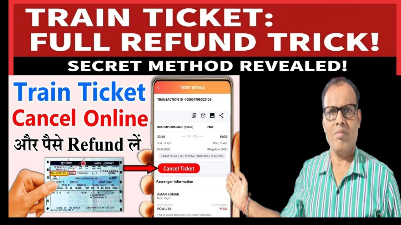Train Ticket Cancel Return Money ll Train Ticket Refund Rule ll # ...
