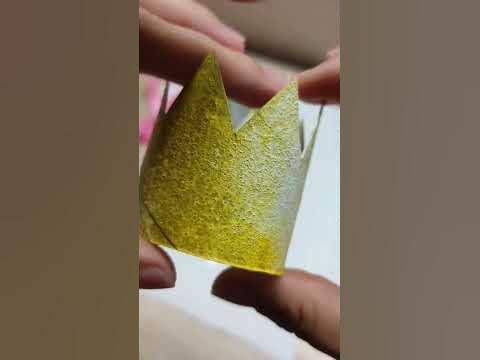 Корона для куклы из втулки своими руками - YouTube