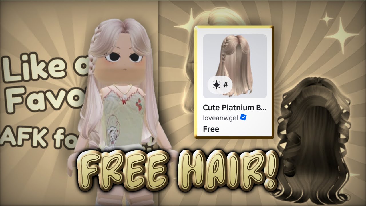 How to get the Platinum Blonde Girl Hair for 0 ROBUX! New FREE ROBLOX ...