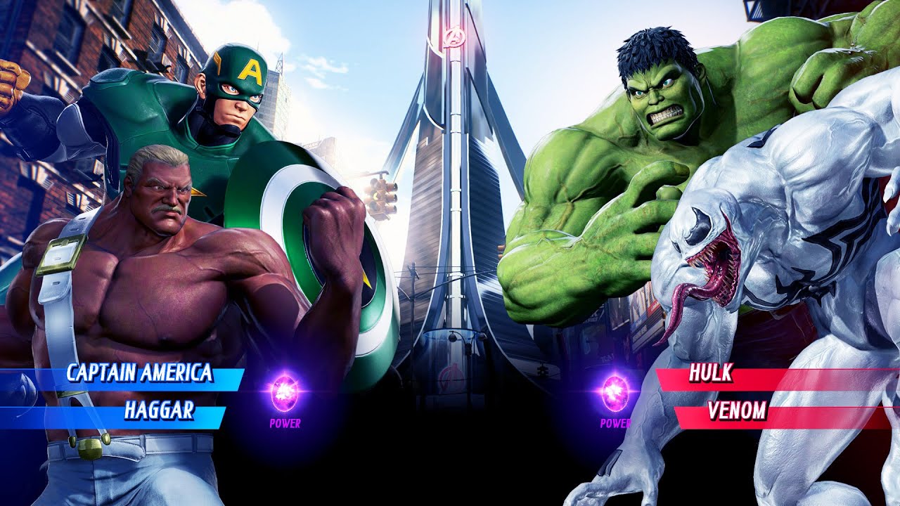 Green Cap & Haggar vs Green Hulk & Anti-Venom (Very Hard) - Marvel vs ...