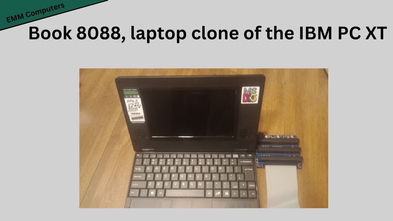 Book 8088, laptop clone of the IBM PC XT - YouTube