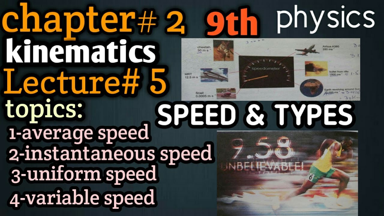 class 9th physics kpk- lecture#5-chapter#2-speed-types of speed ...
