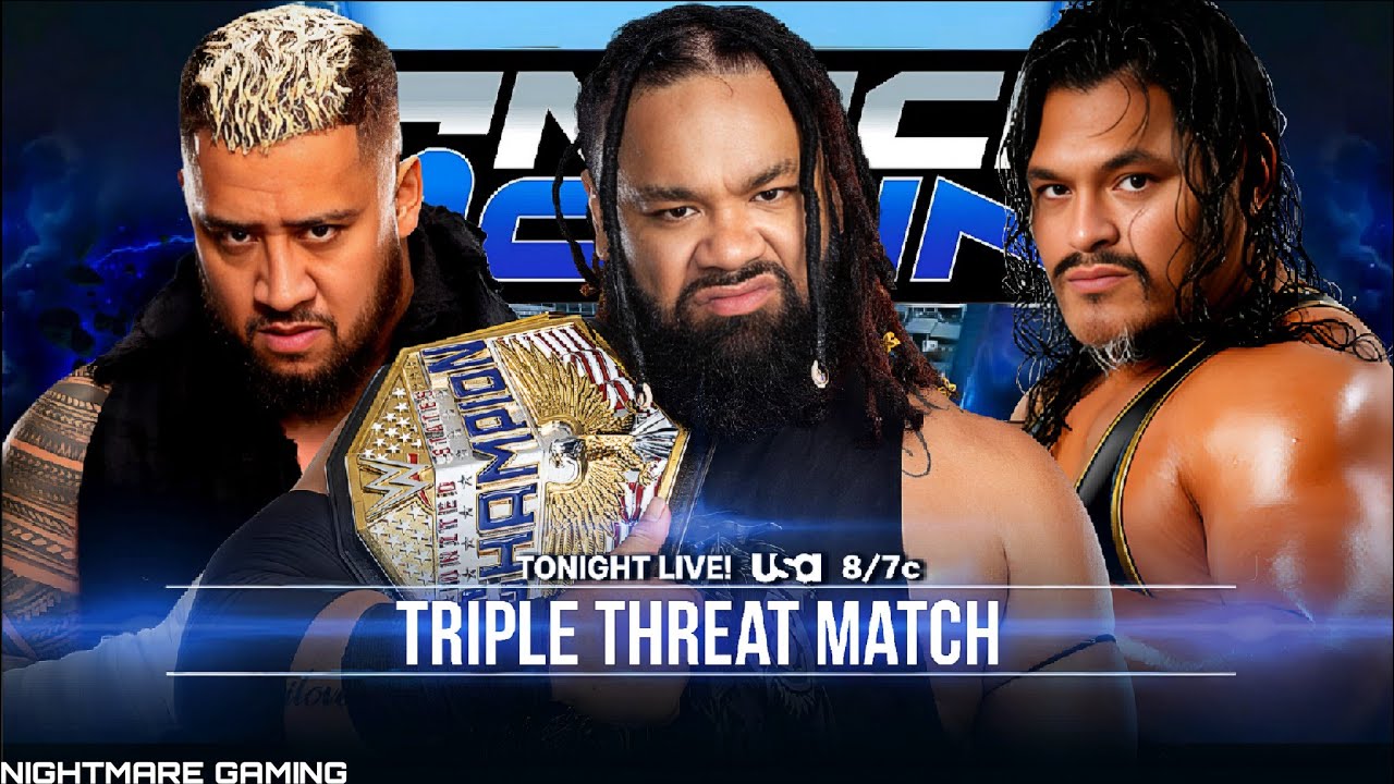 WWE 2K25 | Jacob Fatu VS Solo Sikoa VS Jeff Cobb - Triple Threat Match ...
