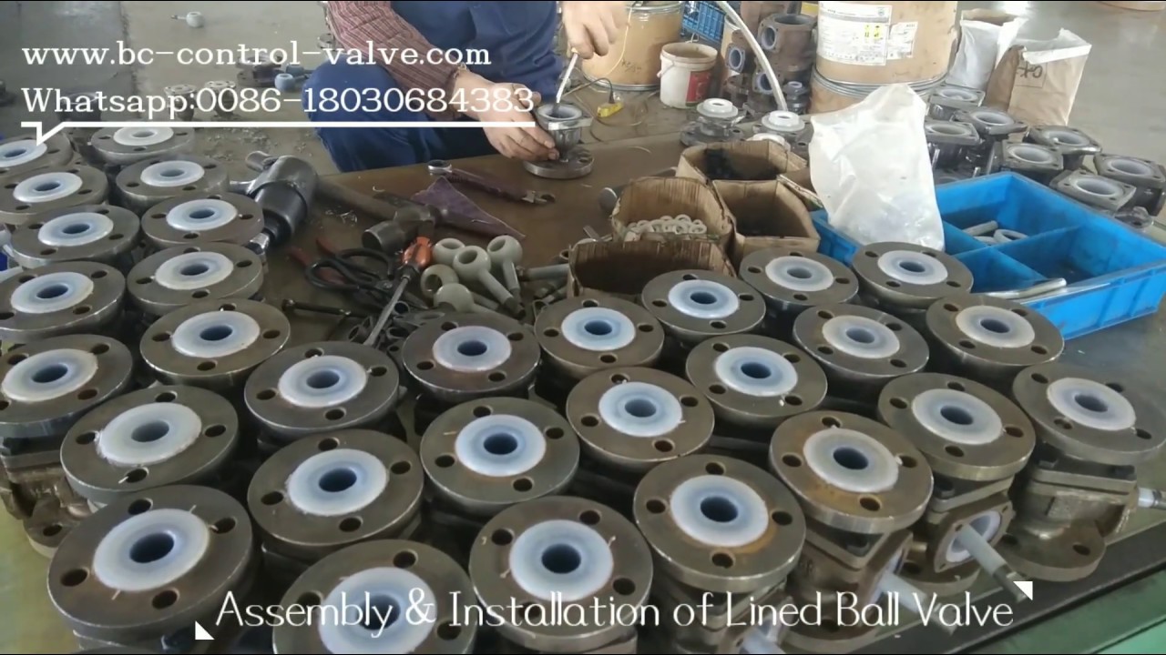 Assembly & Installation of FEP PFA Lined Ball Valve - YouTube